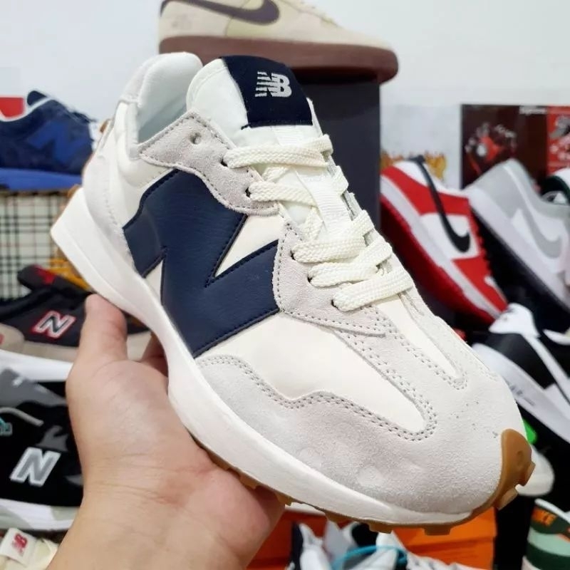 Jual New Balance 327 Lab White Navy BNIB | Shopee Indonesia