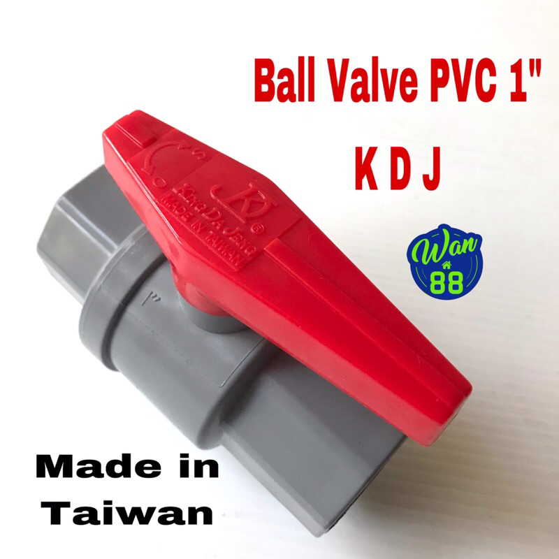 Jual Ball Valve PVC 1” inch KDJ Made in Taiwan | Shopee Indonesia