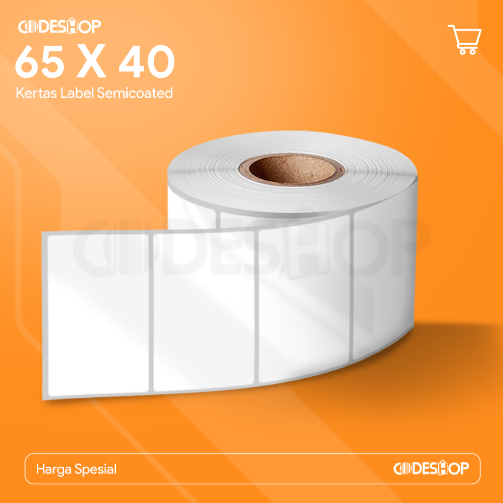 Jual Stiker Label Semicoat 65 x 40 / 65x40 mm / 65x40mm Codeshop Print ...