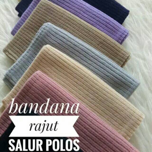 Jual CIPUT BANDANA RAJUT POLOS PREMIUM / INNER RAJUT SALUR SUPER ...