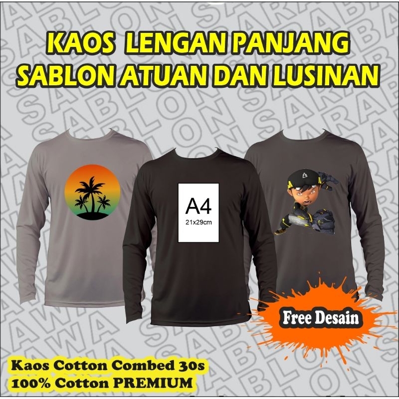 Jual CUSTOM SABLON / SABLON DTF / COTTON COMBED 30s PREMIUM | Shopee ...