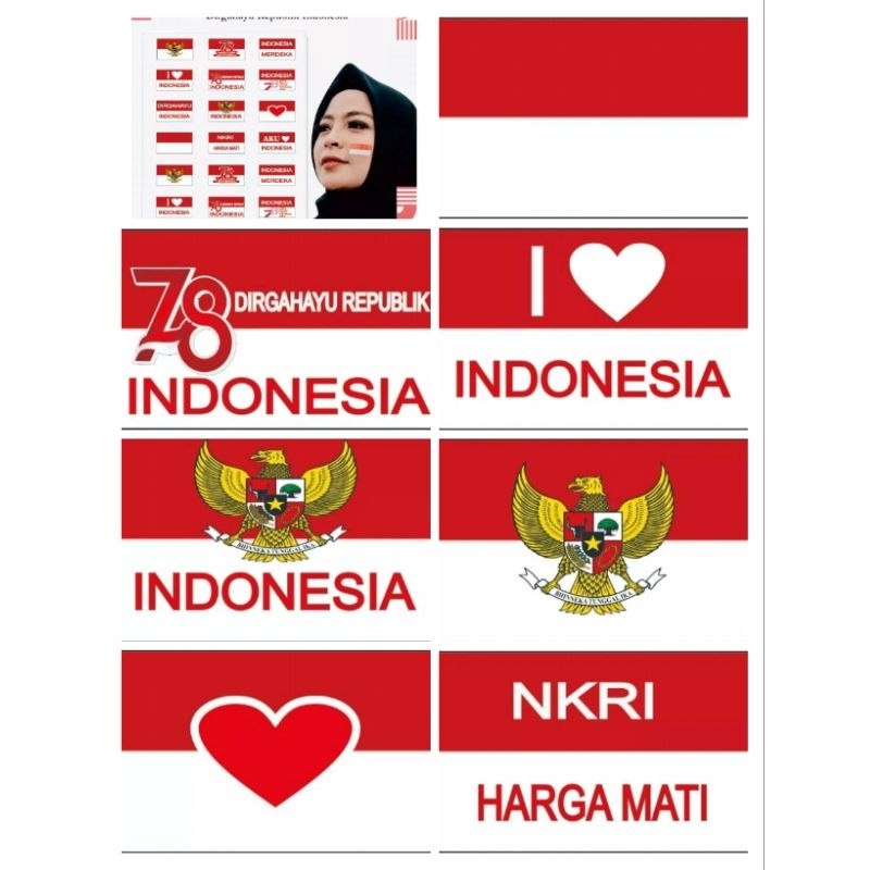 Jual stiker pipi HUT RI | Shopee Indonesia