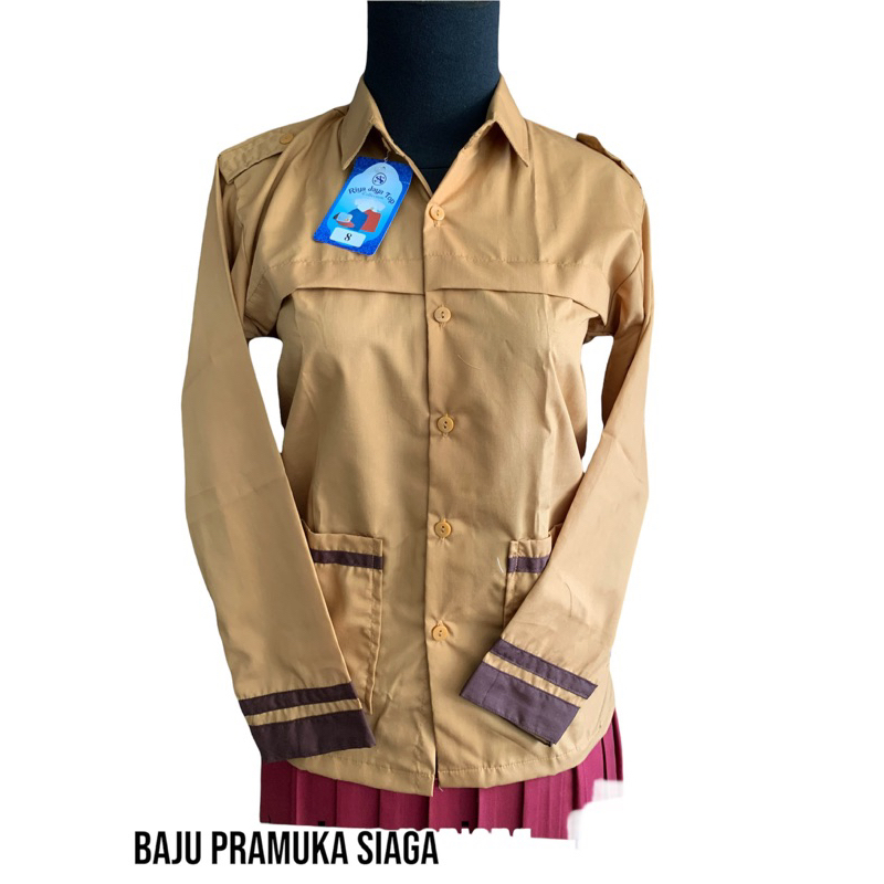 Jual Seragam Sekolah Kemeja Pramuka Siaga Lengan Panjang Putra Putri ...