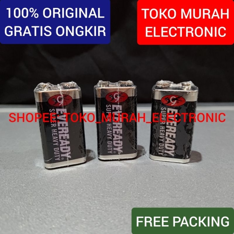 Jual TME - Baterai EVEREADY SUPER HEAVY DUTY 9 Volts Batu Baterai Kotak ...