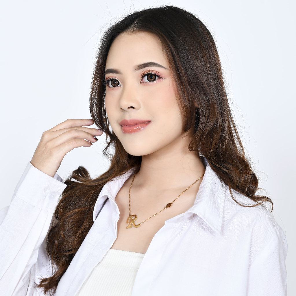 Jual HURUF R KALUNG PREMIUM INISIAL HURUF LATIN TITANIUM LAPIS EMAS 18K ...