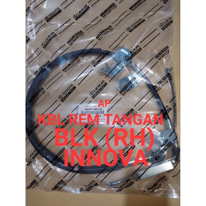 Jual KABEL HAND BRAKE KABEL REM TANGAN (BELAKANG) TOYOTA INNOVA (46420-0KO70) KANAN TIPE ASLI ...