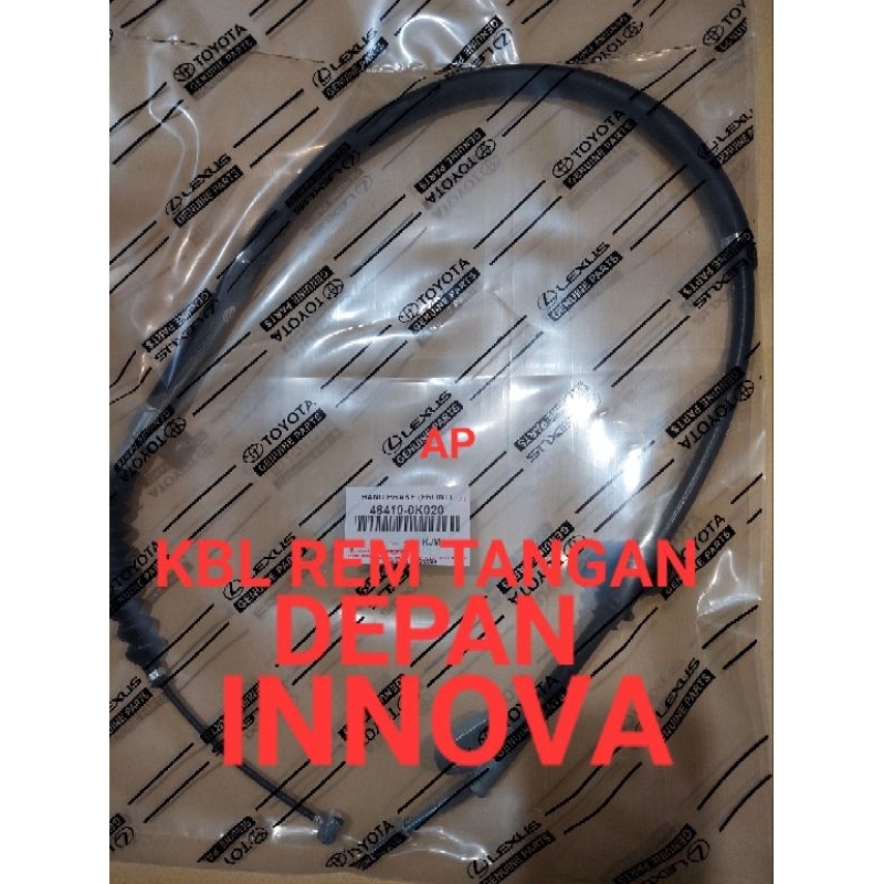 Jual KABEL REM TANGAN DEPAN TOYOTA INNOVA (46410-0KO20) TIPE ORI IMPORT ...