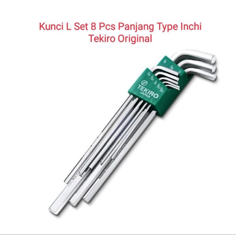 Jual TEKIRO Kunci L Set Inchi Panjang Tekiro / Long Key Inch Set Tekiro | Shopee Indonesia