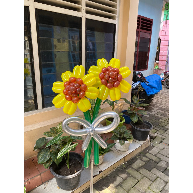 Jual Sun flowers ballon / buket balon bunga medan | Shopee Indonesia