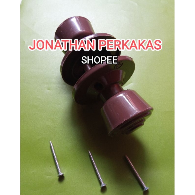 Jual tarikan knop pintu plastik kamar mandi warna coklat tua | Shopee ...