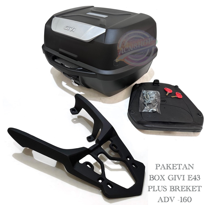 Jual PAKETAN TOP BOX GIVI E43NTL + BREKET BRACKET BOX HONDA ADV 160 | Shopee Indonesia