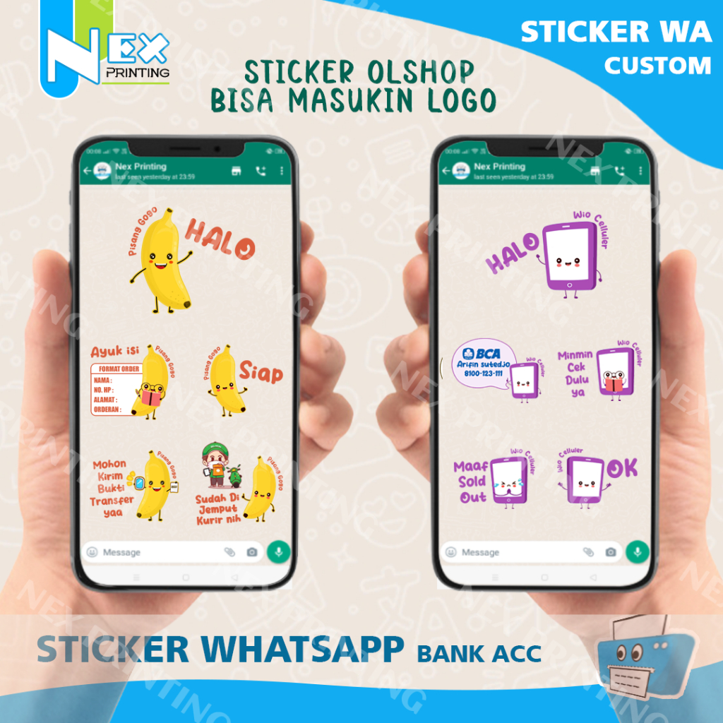 Jual Jasa Sticker Whatsapp produk olshop Sticker Wa custom design ...
