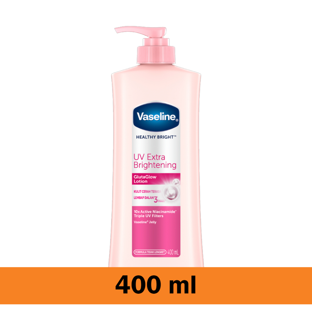 Jual Vaseline healthy bright UV extra brightening body lotion 400 ml | Shopee Indonesia