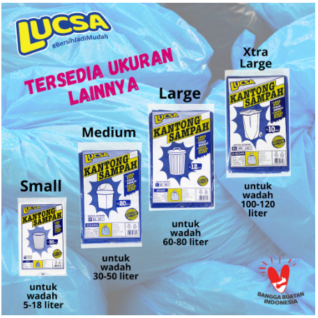 Jual LUCSA KANTONG SAMPAH Bin Liner Garbage ( S/M/L/XL ) | Shopee Indonesia