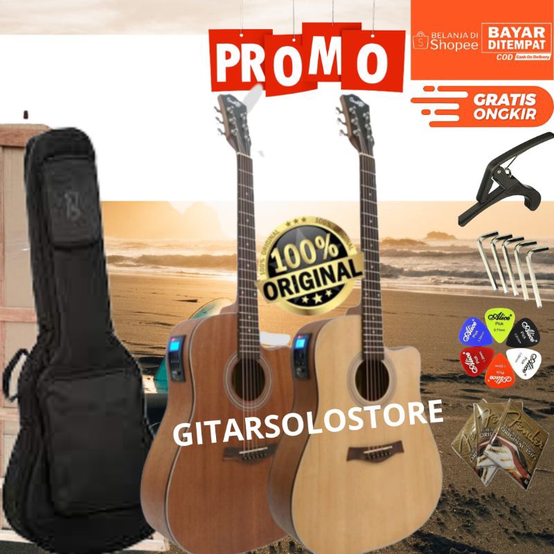 Jual [PAKET LENGKAP] GITAR AKUSTIK ELEKTRIK COWBOY ORIGINAL GWC 240 NA/NS GRATIS PACKING KAYU ...
