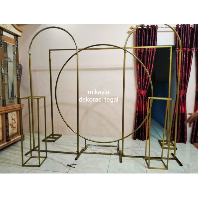 Jual PAKET TIANG GAWANG 3x3m adjust + 2 Standing Oval + ring Hulahup ...