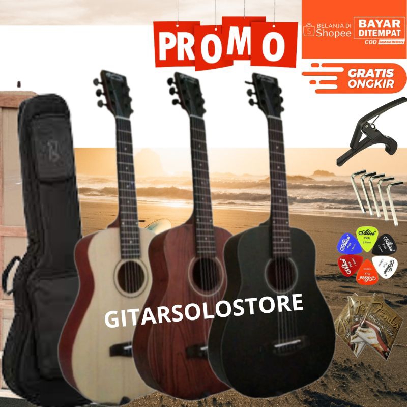 Jual [PAKET LENGKAP] GITAR AKUSTIK ELEKTRIK MARTIN&CO GRATIS PACKING ...