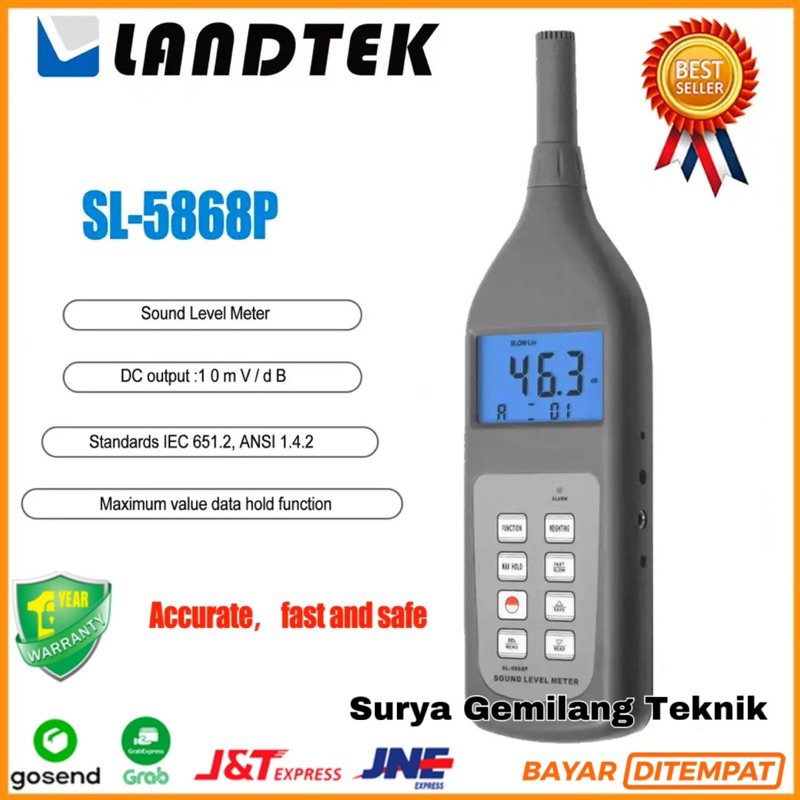 Jual Landtek SL-5868P Digital Sound Level Meter Sound Level Tester Self ...