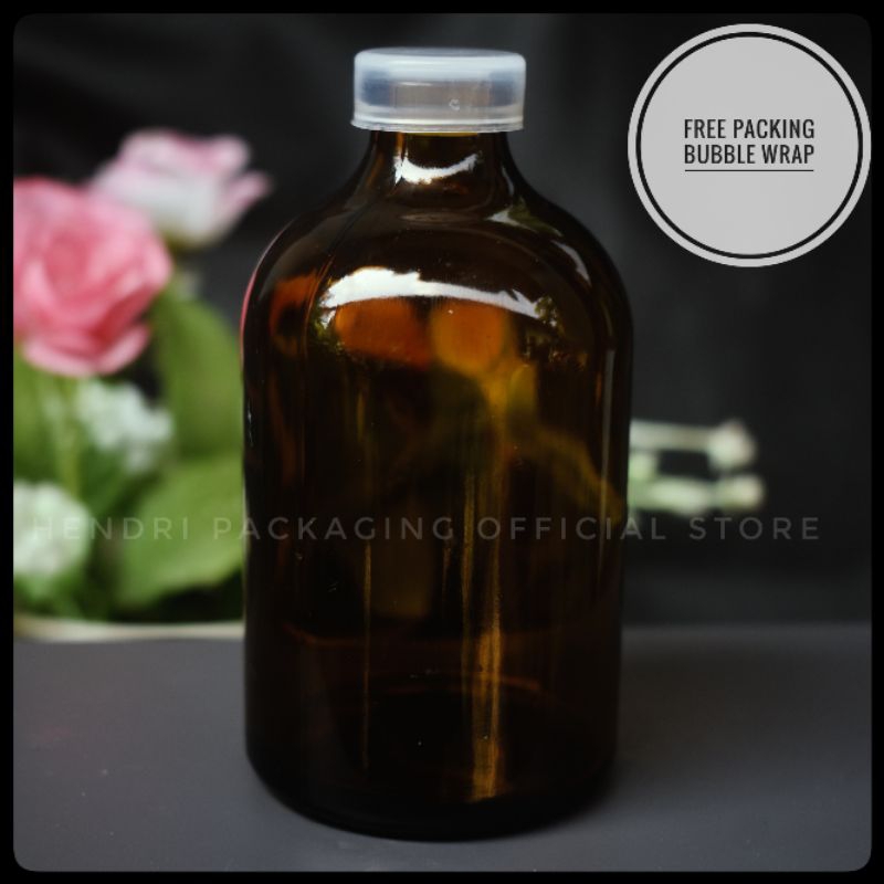 Jual Botol Kaca Vial Amber 100ml Tutup Plastik Kedap Udara | Shopee ...