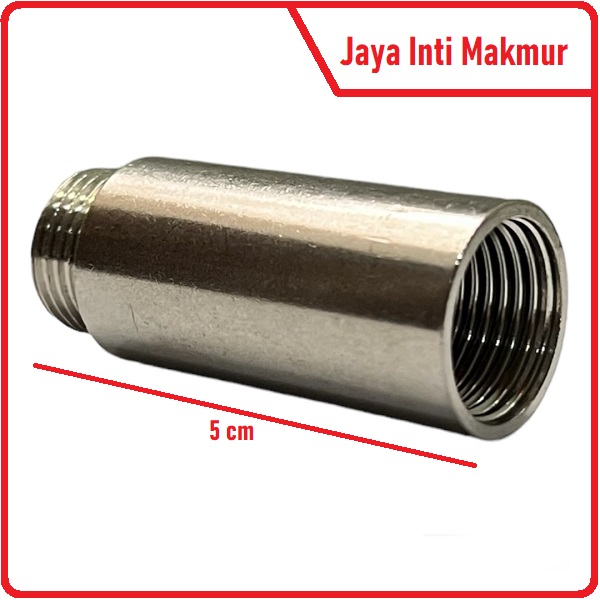 Jual SOK NEPEL SOCK DRAT LUAR DALAM 1/2 " SAMBUNGAN PIPA STAINLESS 3mm | Shopee Indonesia