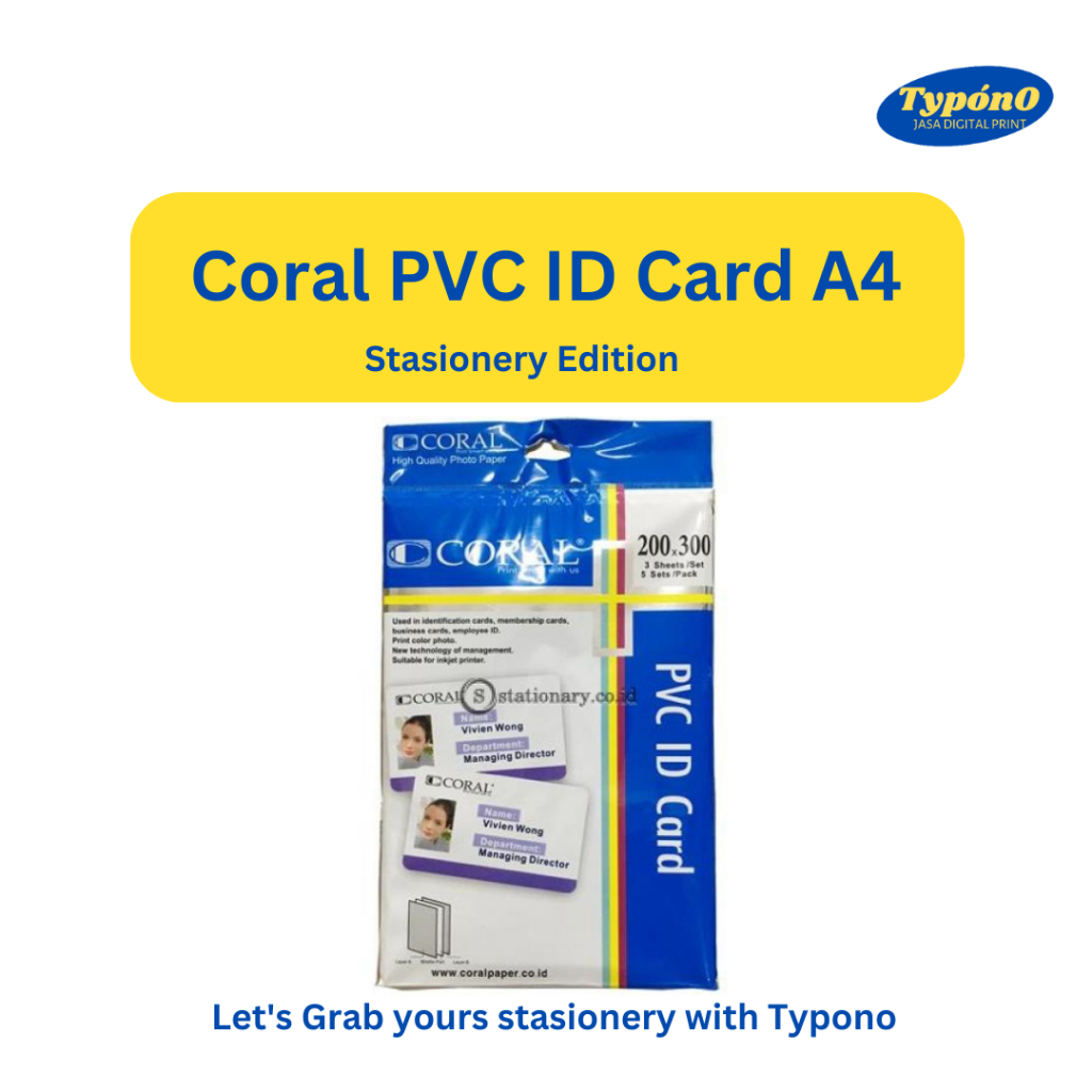 Jual Coral PVC ID Card A4 | Shopee Indonesia