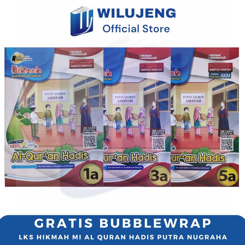 Jual LKS Hikmah Al Quran Hadis Kelas 1 2 3 4 5 6 Semester Ganjil SD MI Kurikulum Terbaru Putra ...