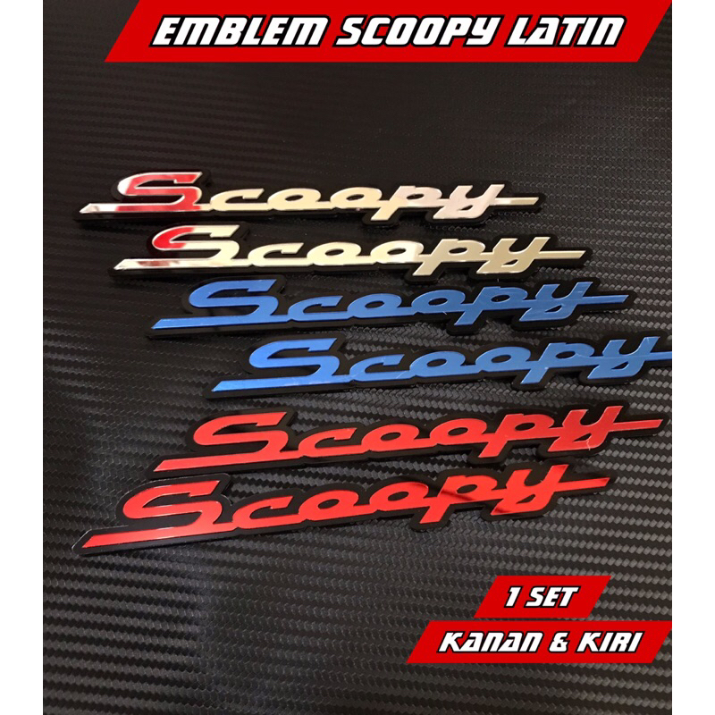 Jual EMBLEM SCOOPY LATIN TIMBUL 3D LOGO HONDA SCOOPY LATIN (1 SET KANAN ...
