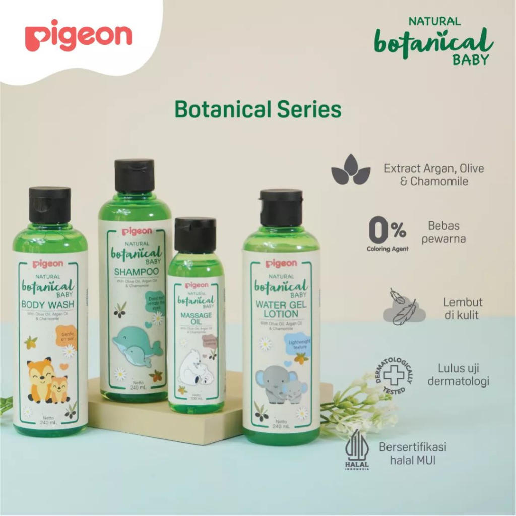 Jual Pigeon Botanical Pigeon Baby Body wash / Shampoo / Massage Oil ...
