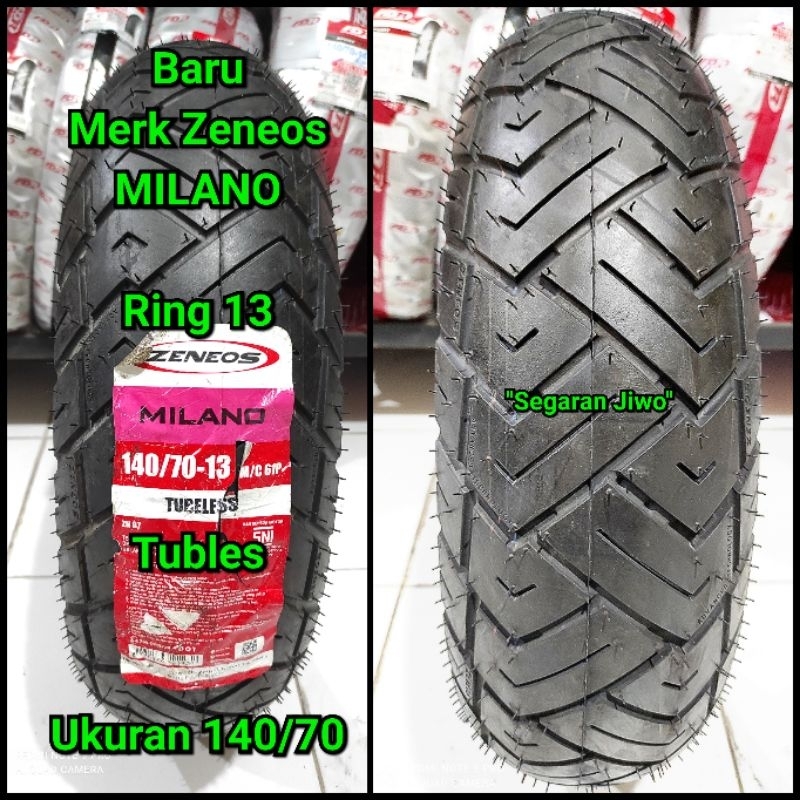 Jual Ban Tubles Motor matic ring 13 Ukuran 140/70 merk zeneos MILANO ...
