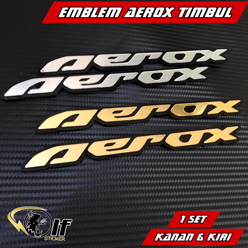 Jual EMBLEM AEROX TIMBUL 3D LOGO YAMAHA AEROX TIMBUL (1 SET KANAN& KIRI ...