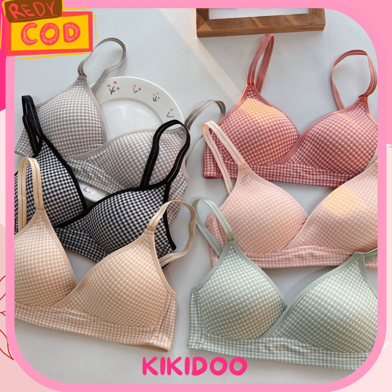 Jual Kikidoo BH Wanita Remaja Busa Tipis V Line Bra Cewek B42 | Shopee ...