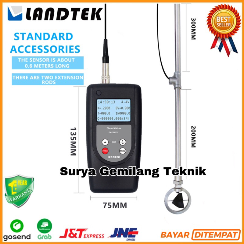 Jual Open Channel Current Flow Meter Water Rate FM100V5 River Lake FM ...