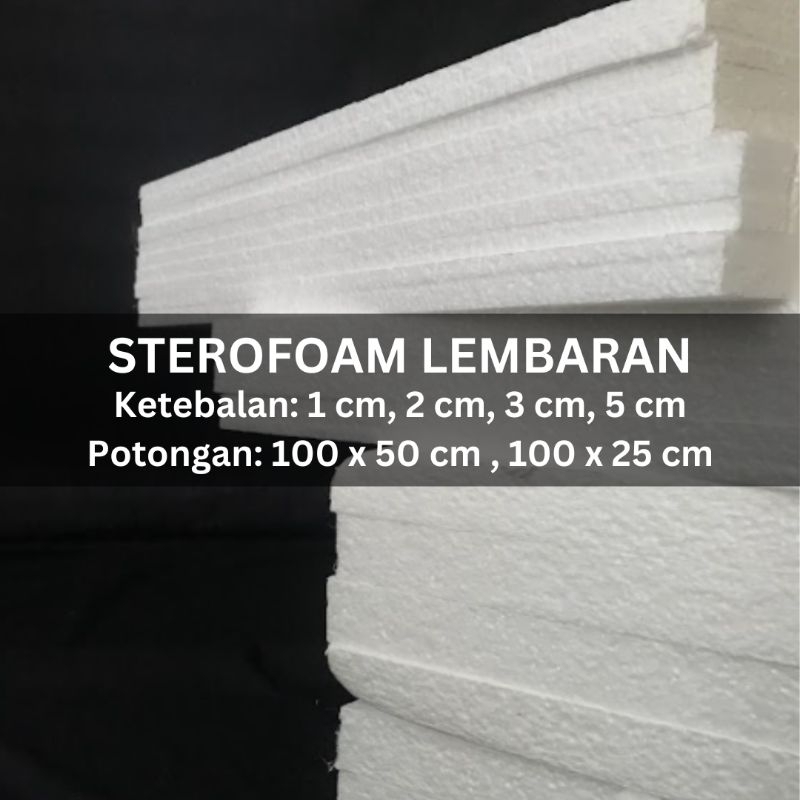 Jual Sterofoam Lembaran 100x50 cm tebal Styrofoam gabus dekorasi ...