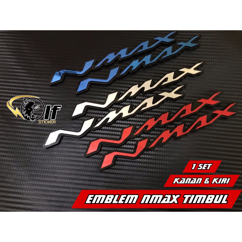 Jual EMBLEM NMAX TIMBUL 3D LOGO YAMAHA NMAX TIMBUL (1 SET KANAN & KIRI ...