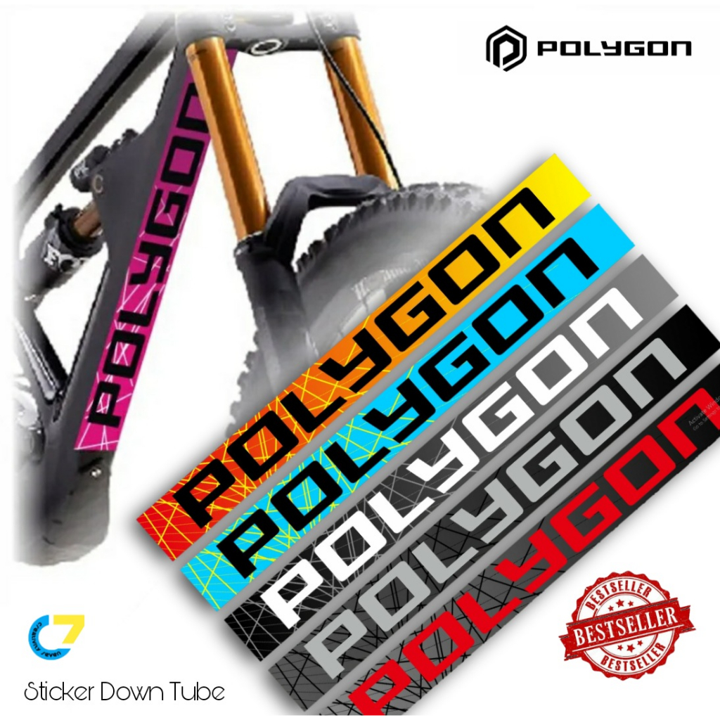 Jual Aksesoris sepeda / Sticker sepeda / Decal downtube Sepeda Polygon ...