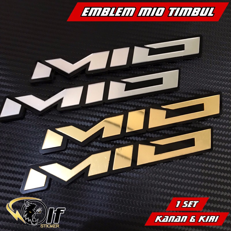 Jual EMBLEM MIO TIMBUL 3D LOGO YAMAHA MIO TIMBUL ( 1 SET KANAN & KIRI ...