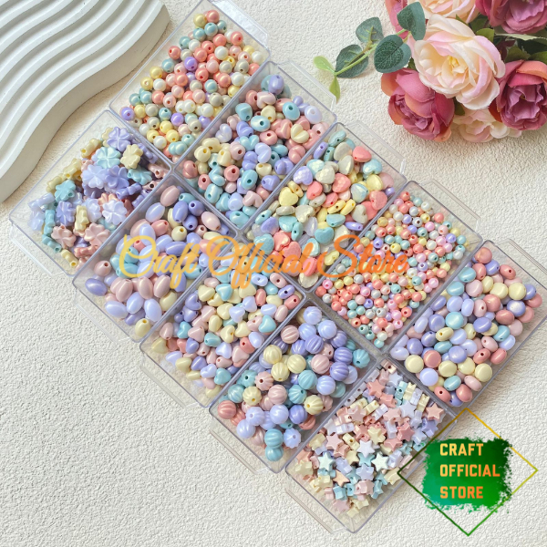 Jual Manik Mote Glowing Pastel Mote Doff Glossy Manik Akrilik Bulat ...