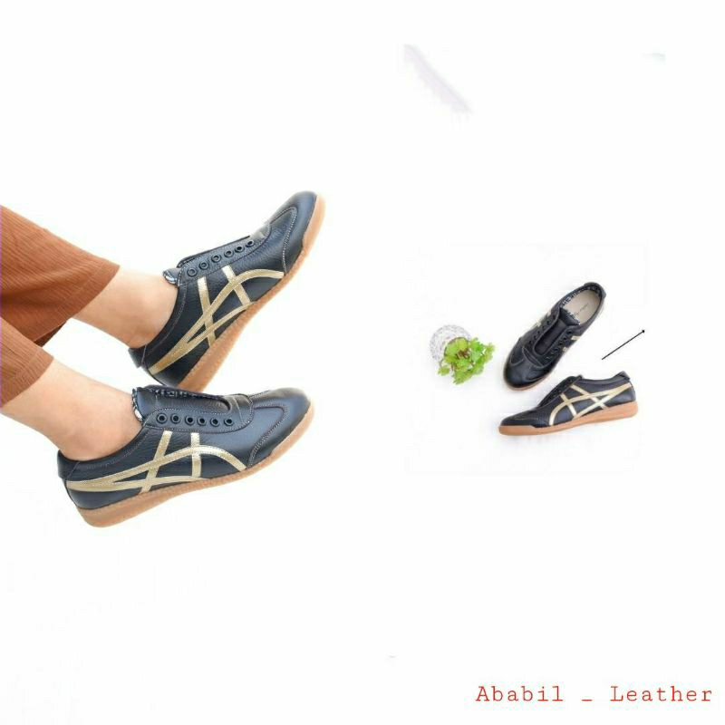 Jual Sepatu Kulit Wanita Onit Series Kets Sneakers 36 -41 Kulit Sapi ...
