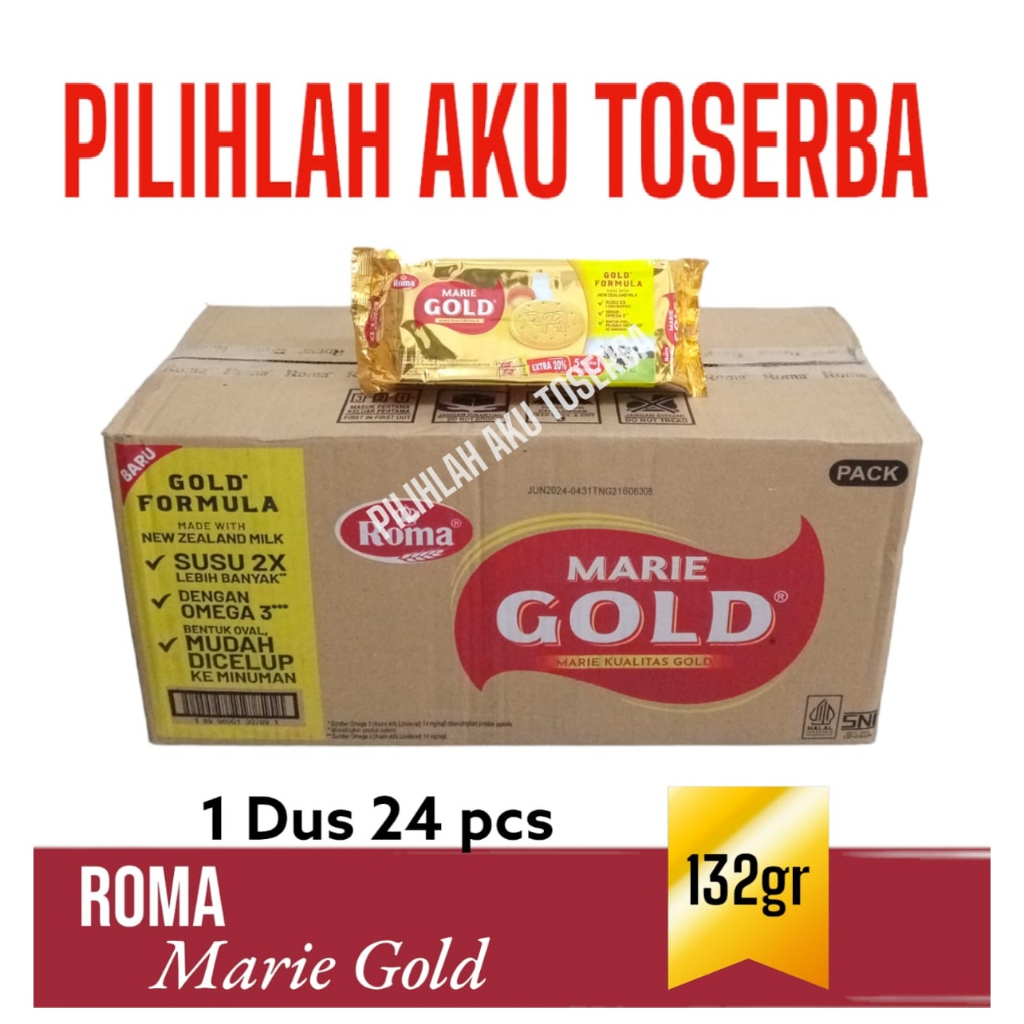 Jual Roma MARIE GOLD 132 gr Multipack - ( HARGA 1 DUS ISI 24 Pcs ) | Shopee Indonesia