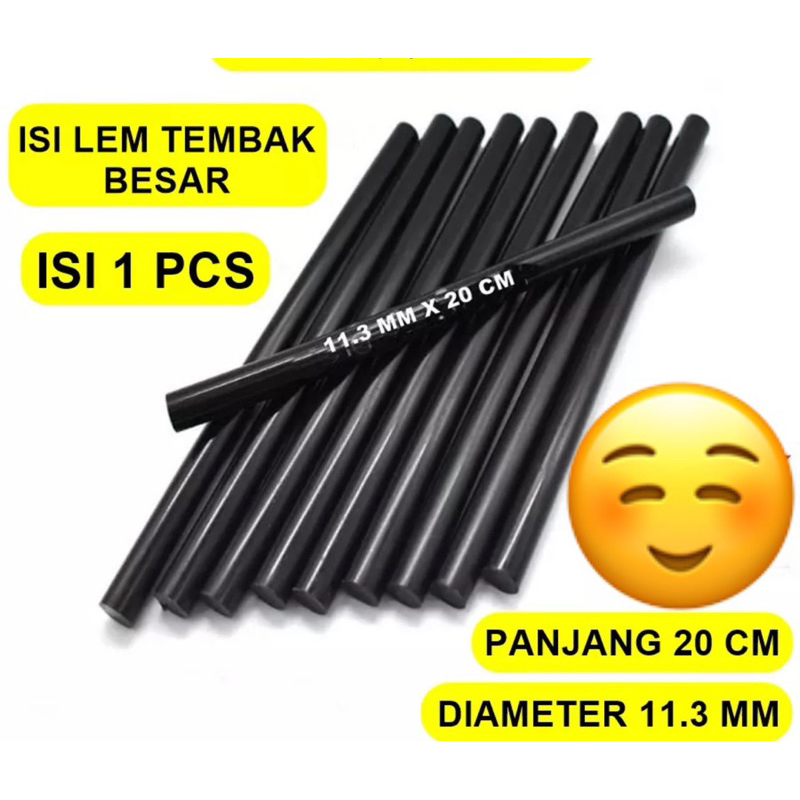 Jual Isi Lem Bakar Lem Tembak Ukuran BESAR Warna Hitam / lem hitam ...