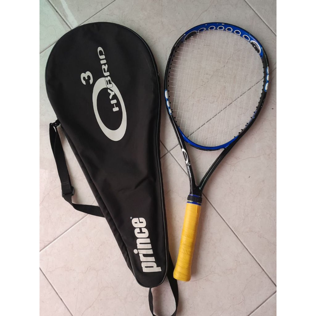 Jual Raket Tenis Prince O3 Hybrid Shark Original plus sarung raket ...
