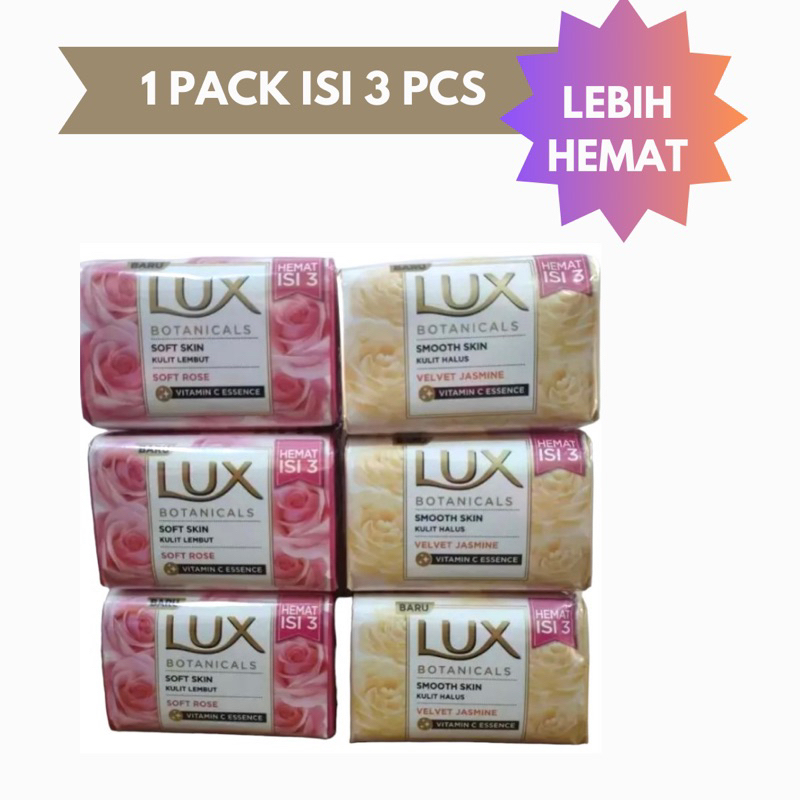 Jual Lux Sabun Mandi Batang 110g 1 slot isi 3 pcs | Shopee Indonesia