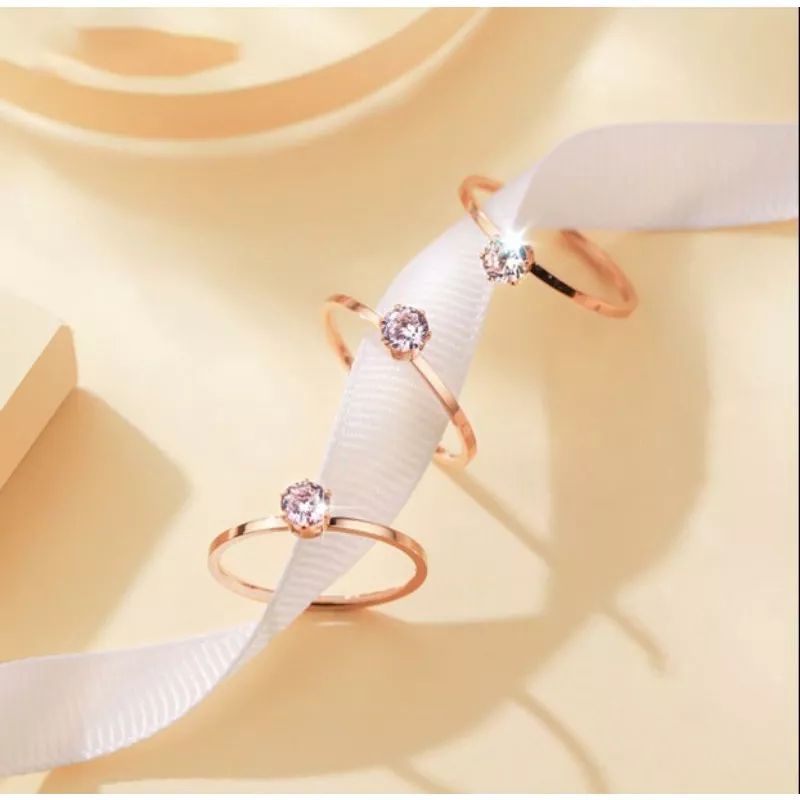 Jual cincin titanium permata satu | Shopee Indonesia