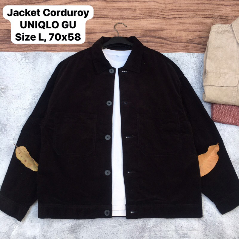 Jual Jacket Corduroy UNIQLO GU, Warna Hitam | Shopee Indonesia