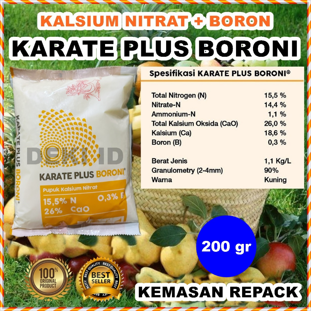Jual Karate Boroni Meroke 200 Gram Repack Pupuk Kalsium Nitrat Plus Boron | Shopee Indonesia