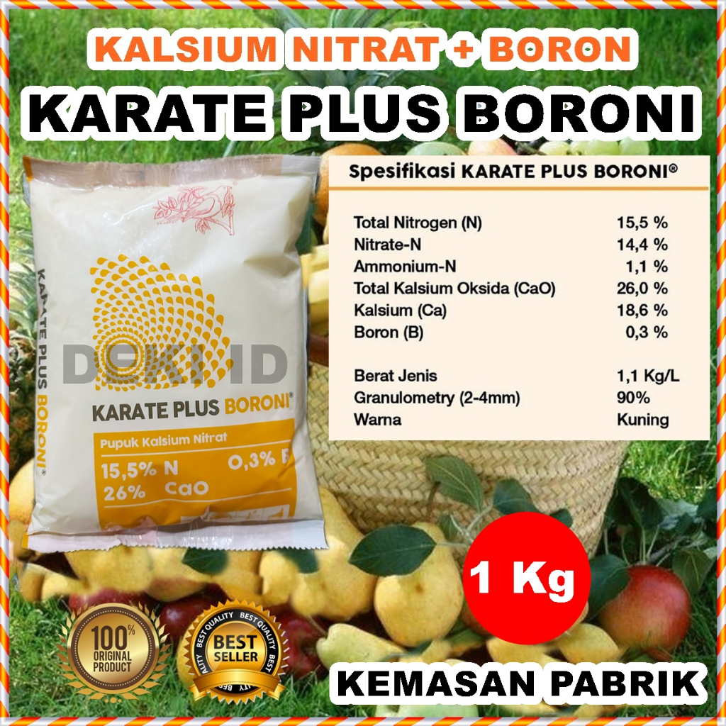 Jual Karate Plus Boroni 1 Kg Meroke Pupuk Kalsium Nitrat Boron Kemasan ...