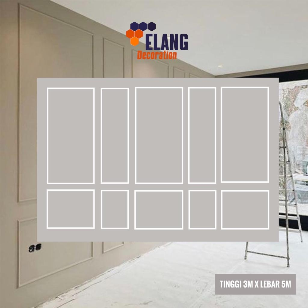 Jual Paket Lengkap Moulding Kayu Ukuran Dinding Tinggi 3 Meter x Lebar ...