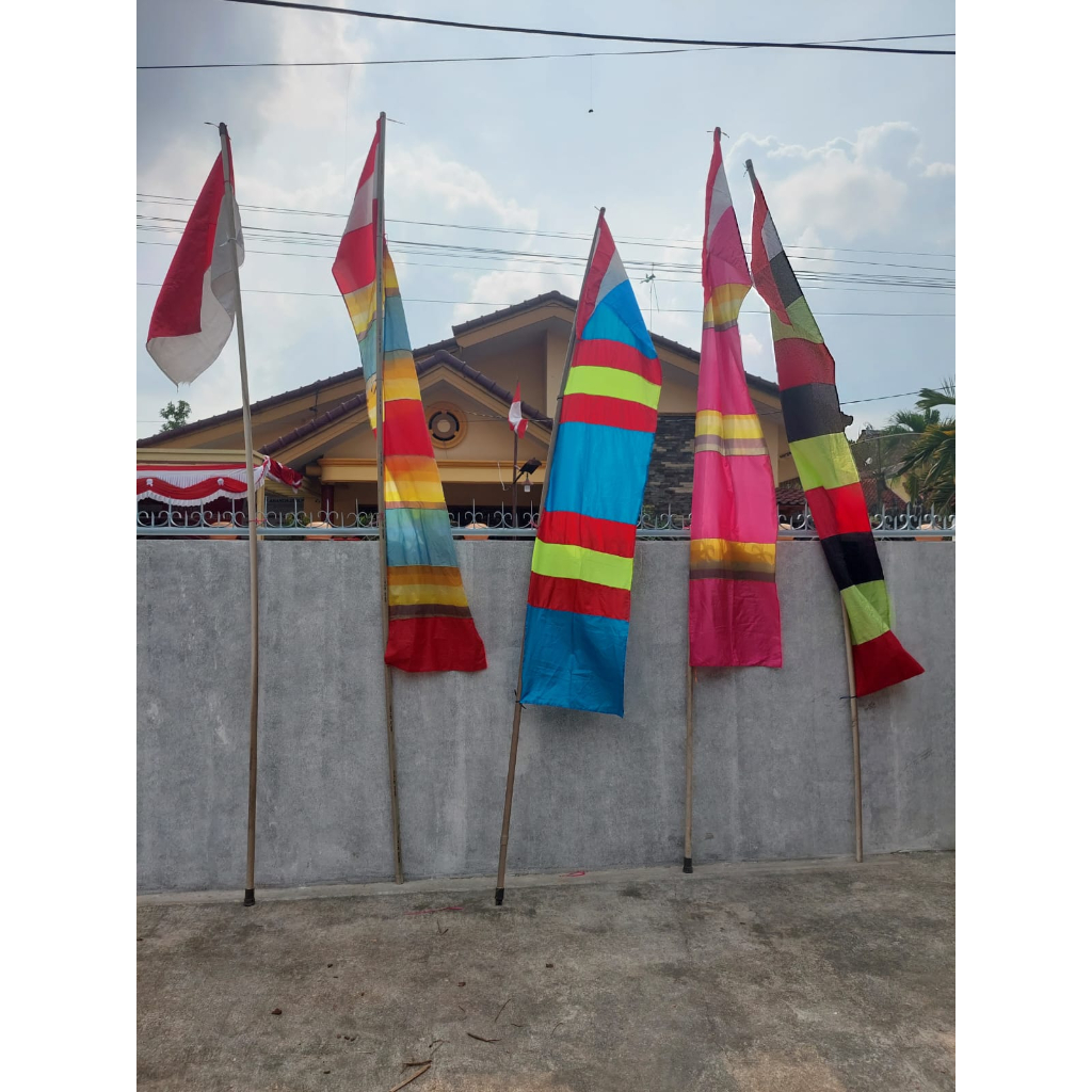 Jual umbul umbul warna warni besar bendera merah putih hut kemerdekaan | Shopee Indonesia