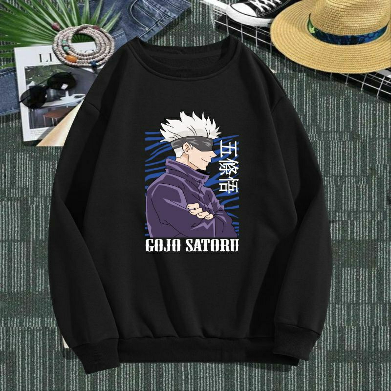 Jual Sweater Gojo Satoru Jujutsu Kaisen Anime Manga Jepang Crewneck V2 ...