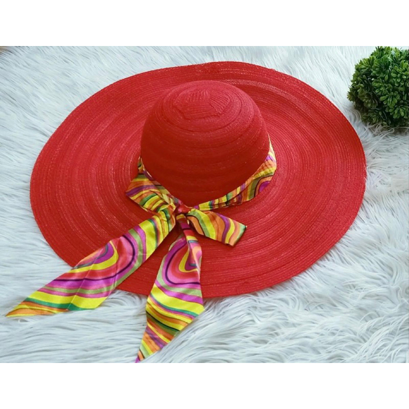 Jual Topi Pantai / Topi Pantai Wanita / Topi Pita Lebar / Topi Anyaman ...